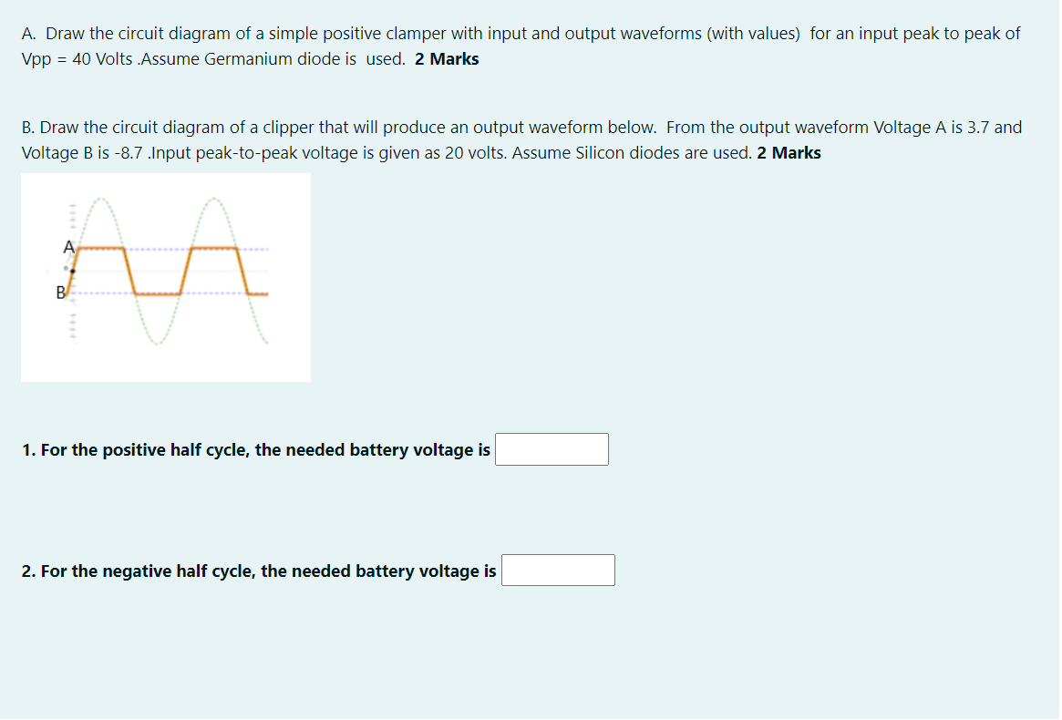 Solved A. Draw the circuit diagram of a simple positive | Chegg.com