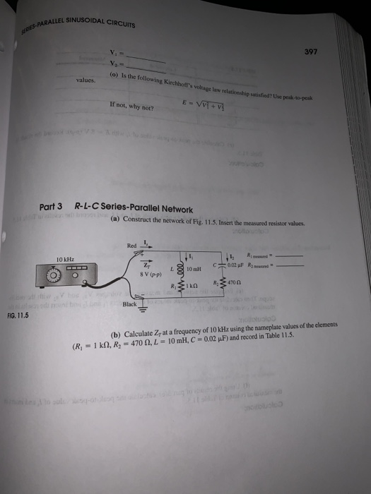 Solved Course and Section cto EXPERIMENT ac series-Parallel | Chegg.com