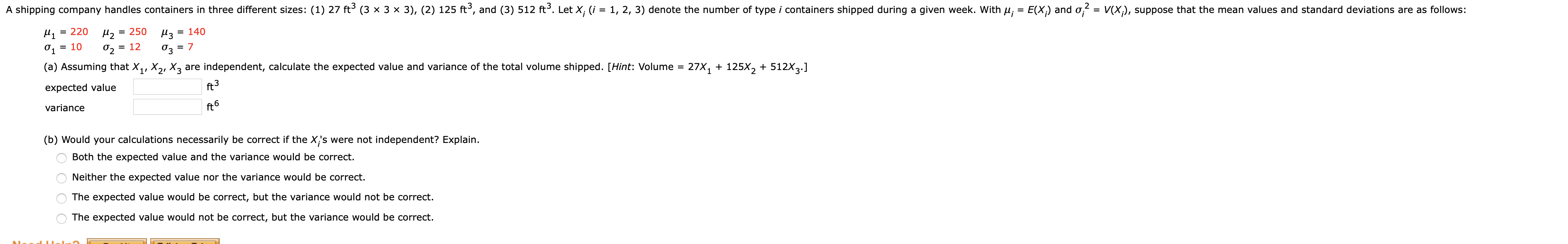 Solved A shipping company handles containers in three | Chegg.com
