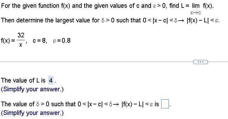 Solved For the given function f(x) and the given values of c | Chegg.com