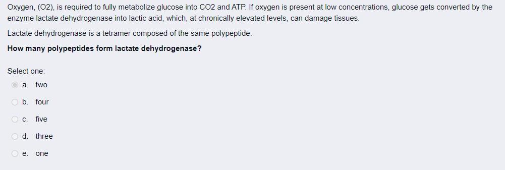 Solved Oxygen, (02), is required to fully metabolize glucose | Chegg.com