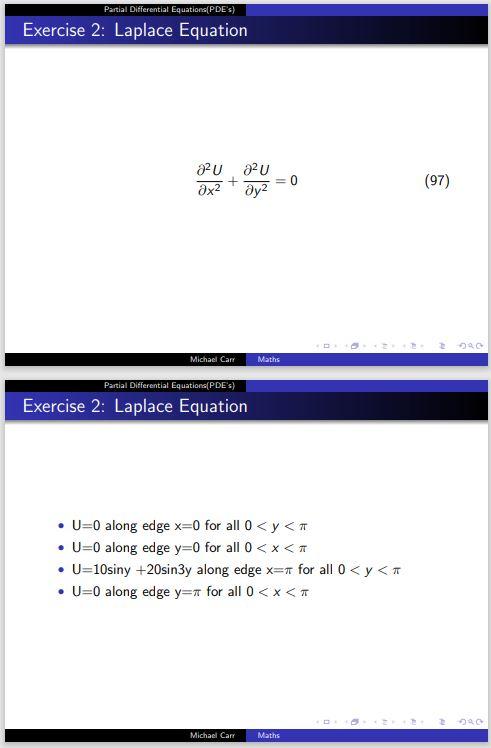 Solved Partial Differential Equations(PDE's) Exercise 2: | Chegg.com