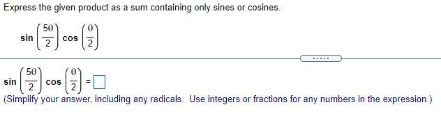 Solved Express the given product as a sum containing only | Chegg.com