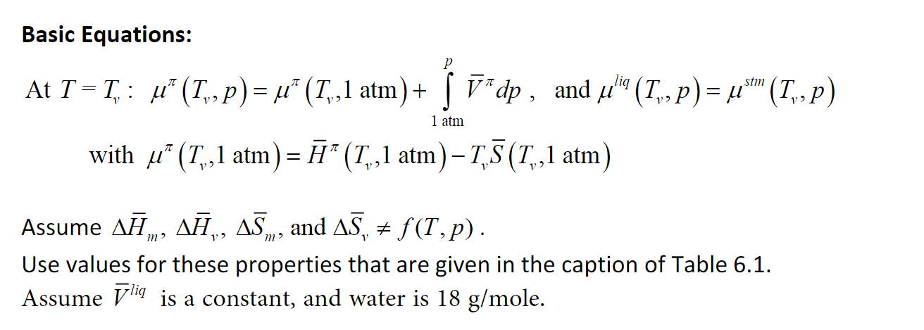 Solved and vaporization, we can obtain expe enthalpy | Chegg.com