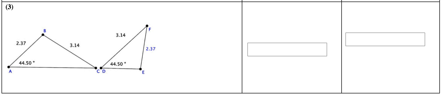 Solved Identify each triangle pairing as congruent, similar, | Chegg.com