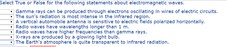 Solved Select True or False for the following statements | Chegg.com
