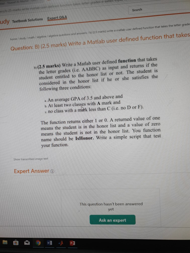 Solved Question | Chegg.com