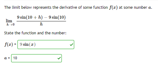 Solved The limit below represents the derivative of some | Chegg.com