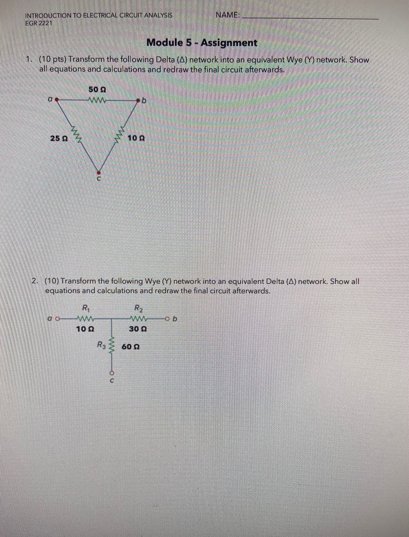 Solved Module 5 - ﻿Assignment(10 ﻿pts) ﻿Transform the | Chegg.com