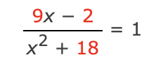 Solved 9x-2x2+18=1 | Chegg.com