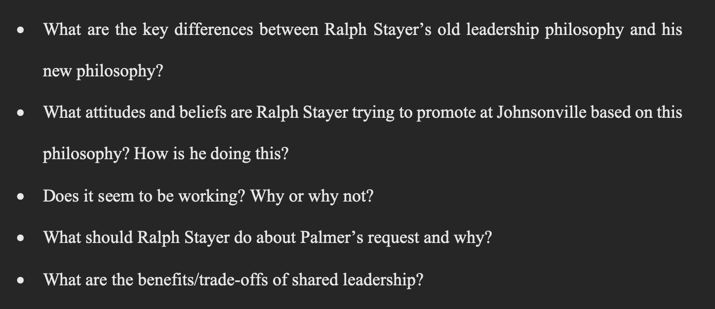 Solved What are the key differences between Ralph Stayer's | Chegg.com