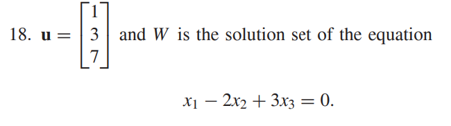 Solved In Exercises 17-32, a vector u in Rn and a subspace W | Chegg.com