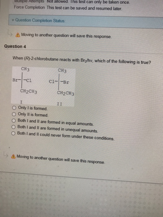 Solved When (R)-2-chlorobutane reacts with Br_2/hv, which of | Chegg.com