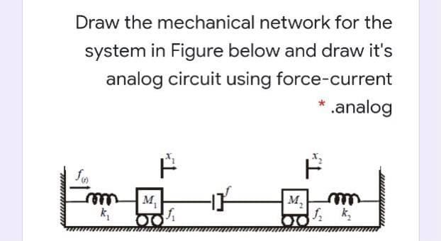 Solved Draw the mechanical network for the system in Figure | Chegg.com