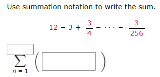 Solved Use summation notation to write the sum. | Chegg.com