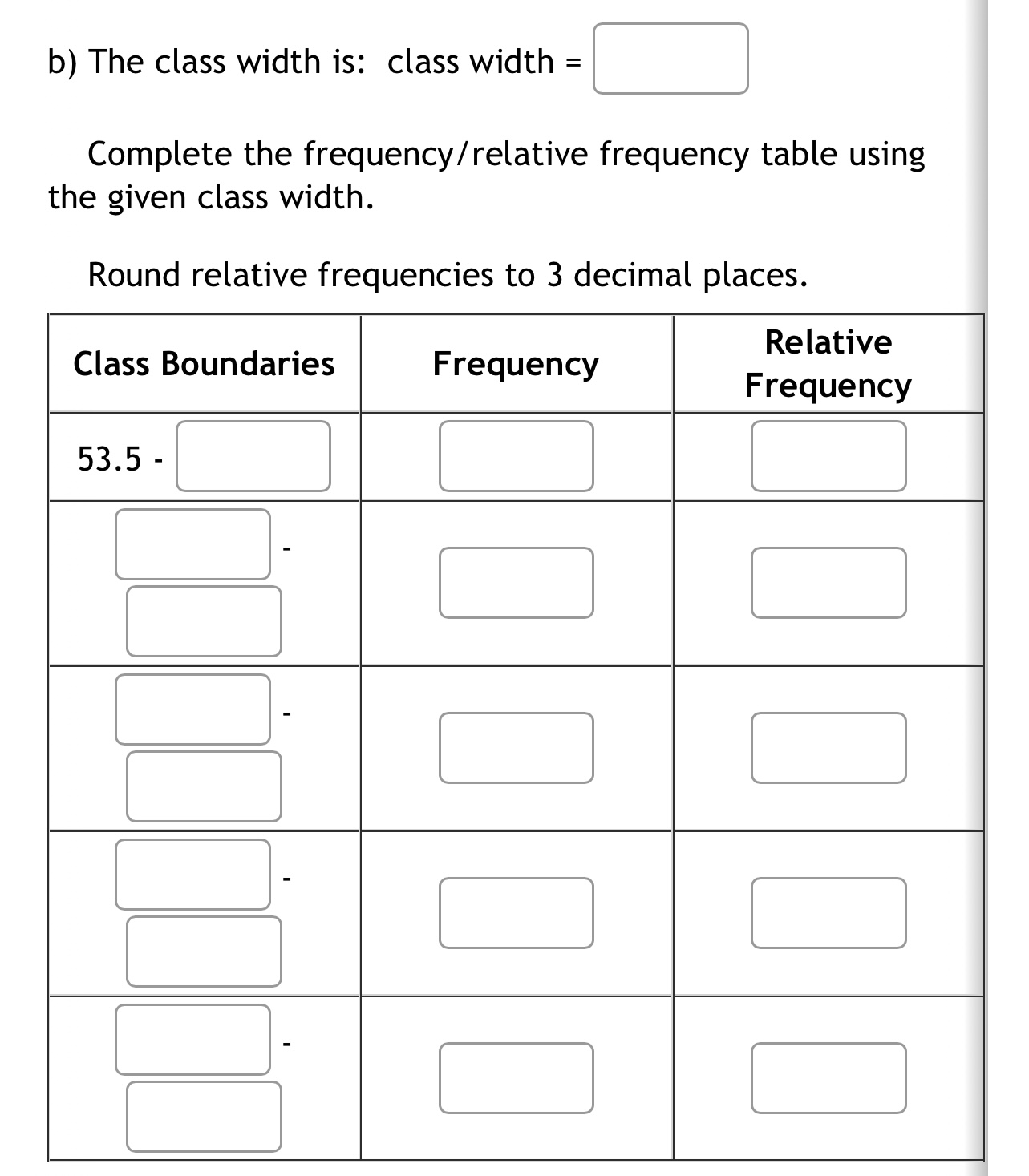 Solved b) Next, we will build a "frequency table" that can | Chegg.com