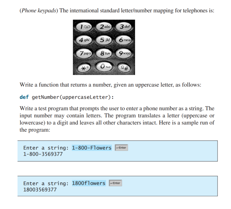 Solved (Phone keypads) The international standard | Chegg.com