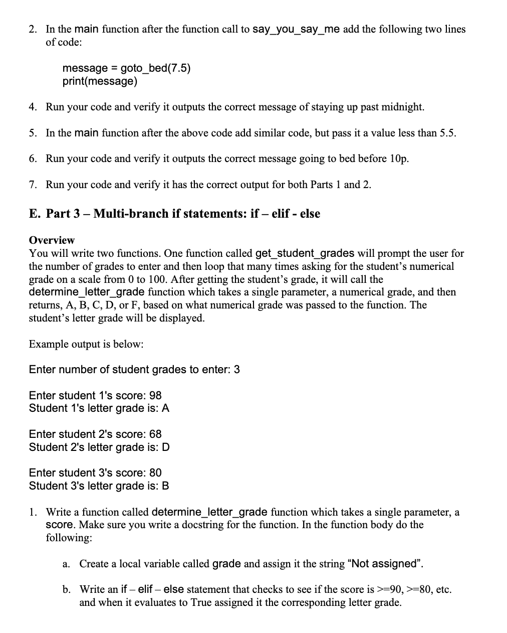 Solved C. Part 1 - Making a decision 1. Copy and paste the | Chegg.com