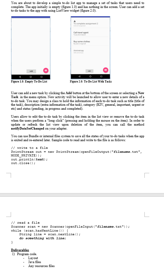 Solved You are about to develop a simple to-do list app to | Chegg.com