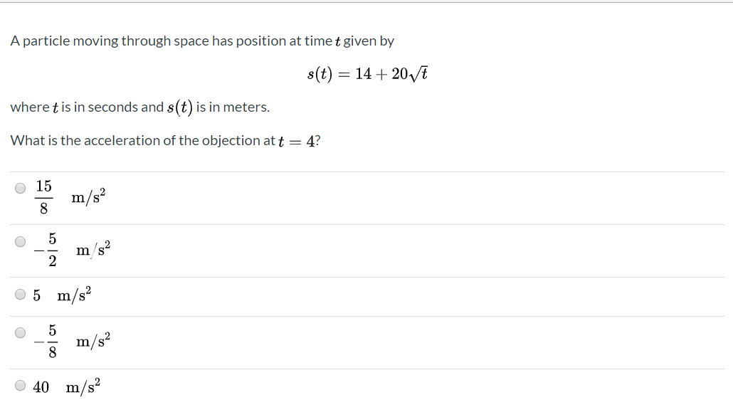Solved A particle moving through space has position at time | Chegg.com