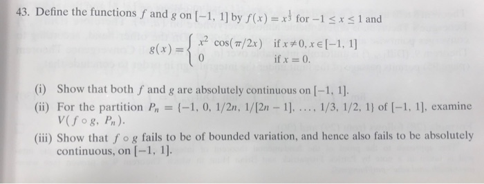Solved this problem is related to measure theory course in | Chegg.com