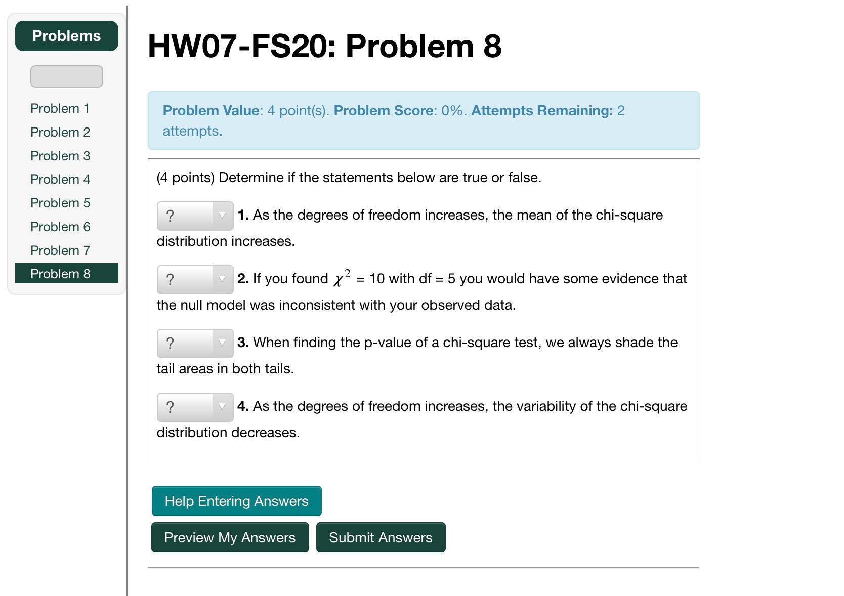 Solved Problems HW07-FS20: Problem 8 Problem 1 Problem | Chegg.com