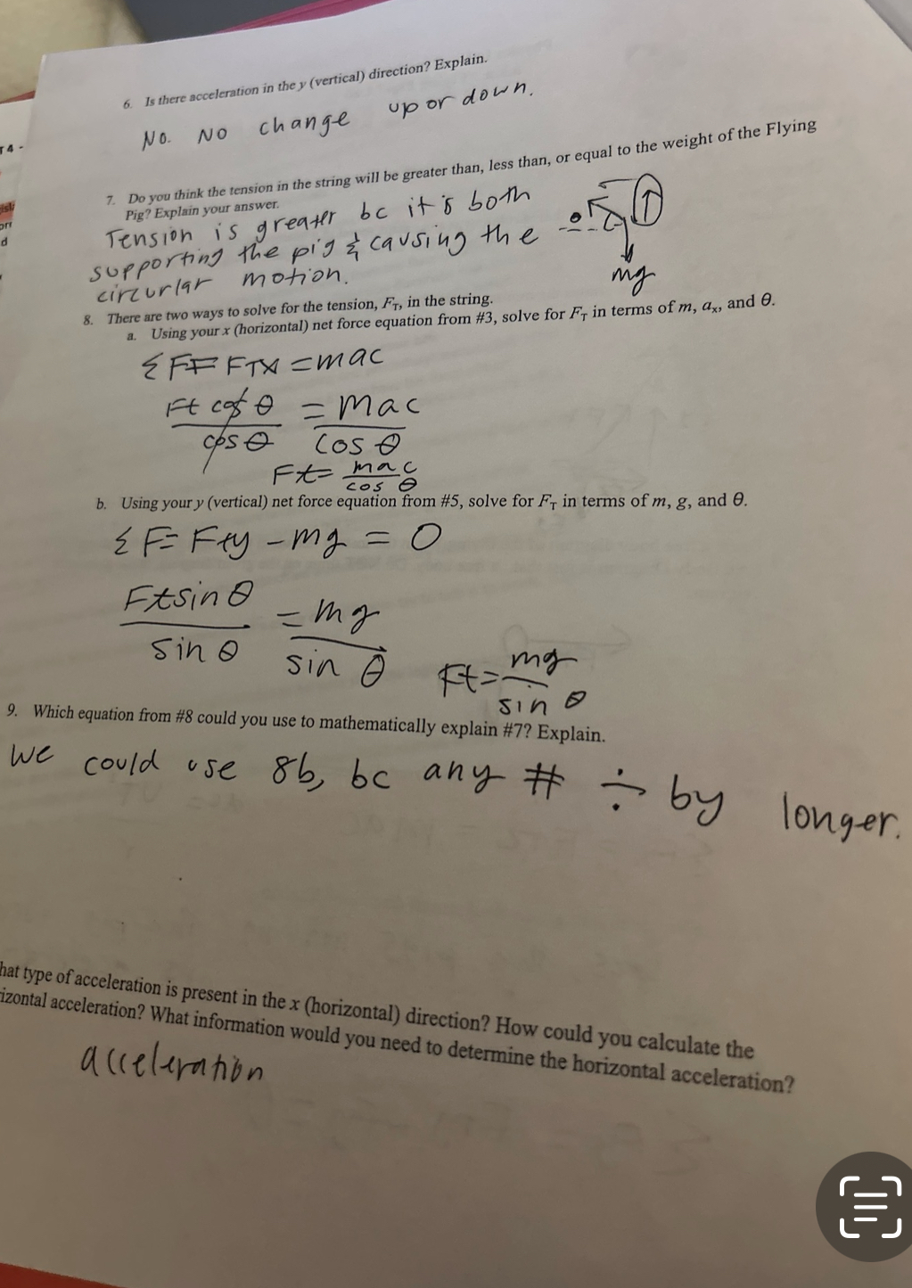 6. Calculate the weight of the Flying Pig. Was the | Chegg.com