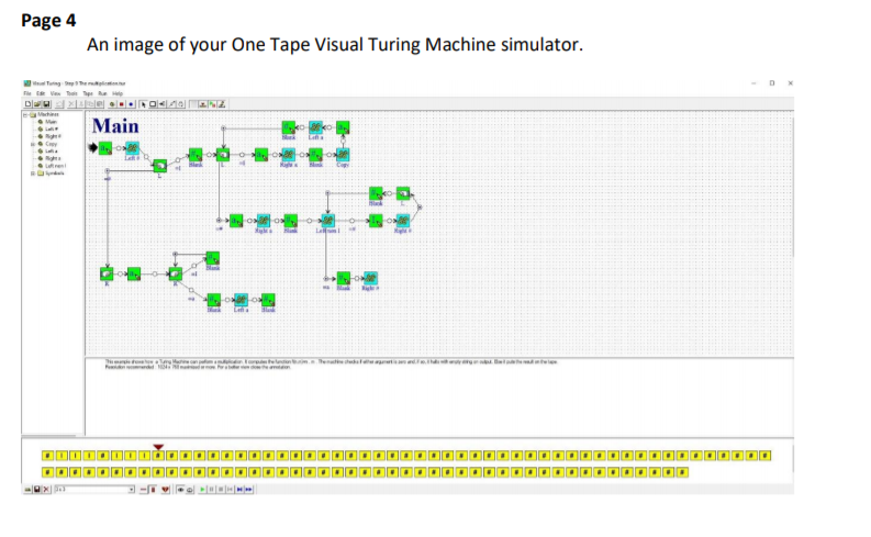 (a) Design in the Visual Turing Machine 1 software a | Chegg.com