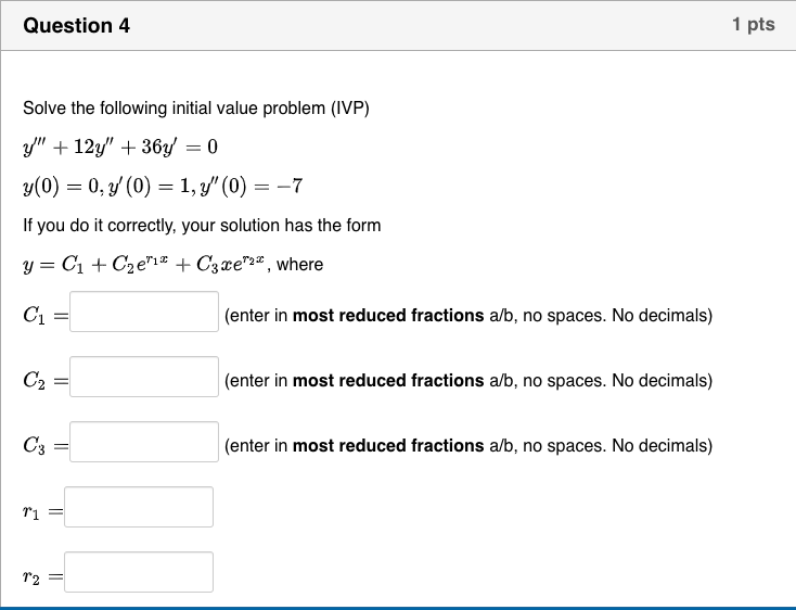Solved Solve the following initial value problem (IVP) | Chegg.com
