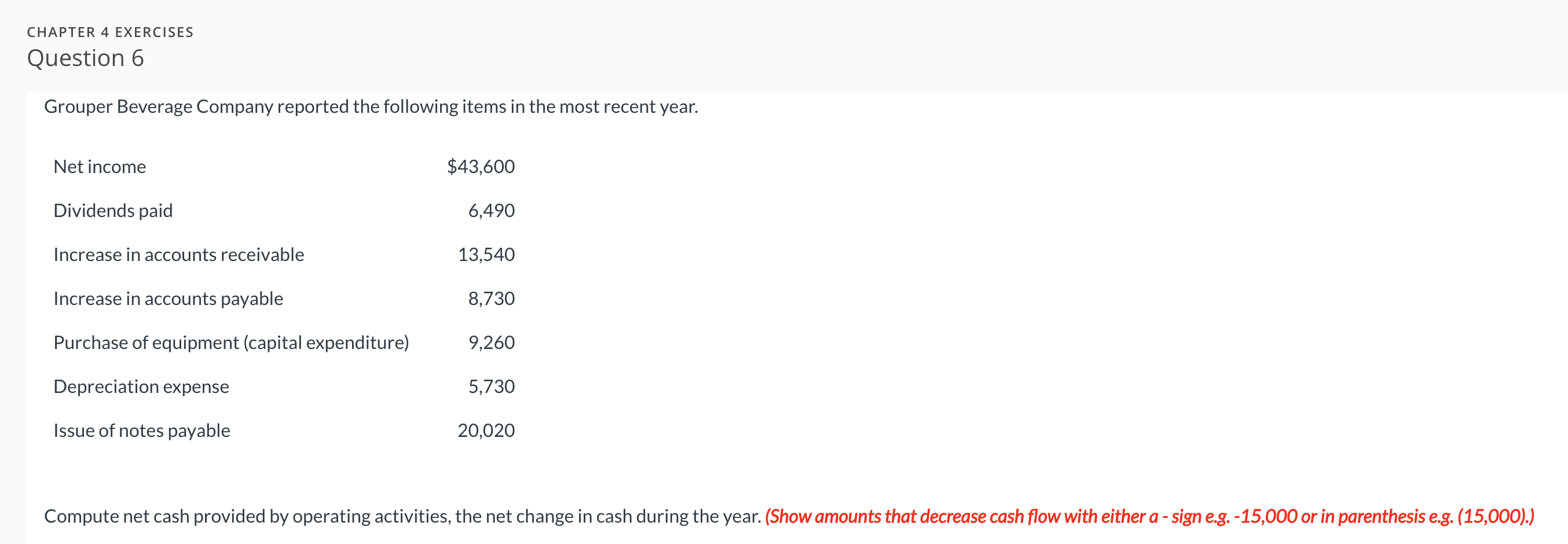 Solved by an EXPERT CHAPTER 4 ﻿EXERCISESQuestion 6Grouper Beverage | Chegg.com