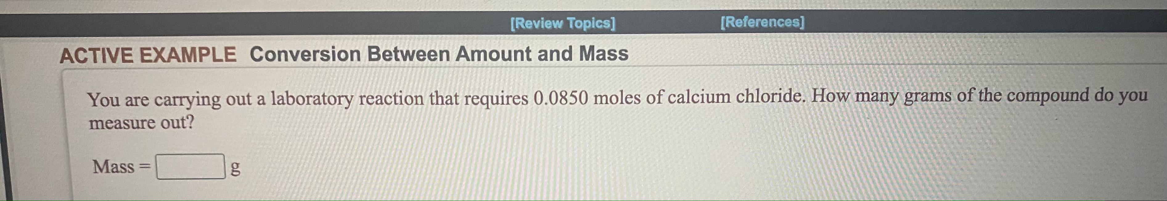 Solved [References] [Review Topics] ACTIVE EXAMPLE | Chegg.com