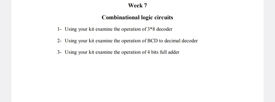 Solved Combinational logic circuits1- ﻿Using your kit | Chegg.com