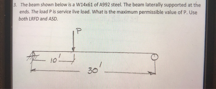 Solved The beam shown below is a W14x61 of A992 steel. The | Chegg.com