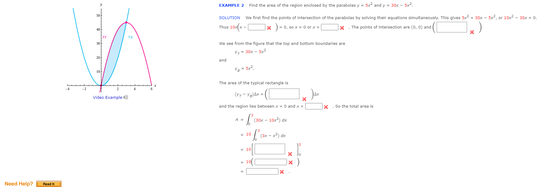 Solved EXAMPLE 2 Find the area of the region enclosed by the | Chegg.com