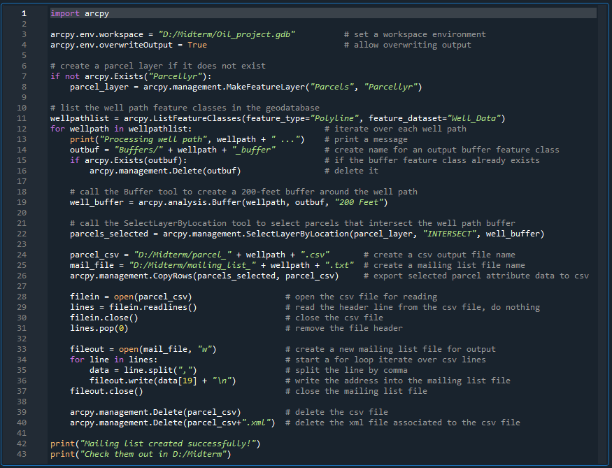 Solved Create a script by following the sample code. Lines | Chegg.com
