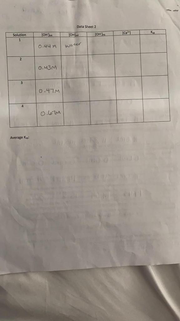 Solved The Common lon Effect fit with fire lo Purpose: To | Chegg.com
