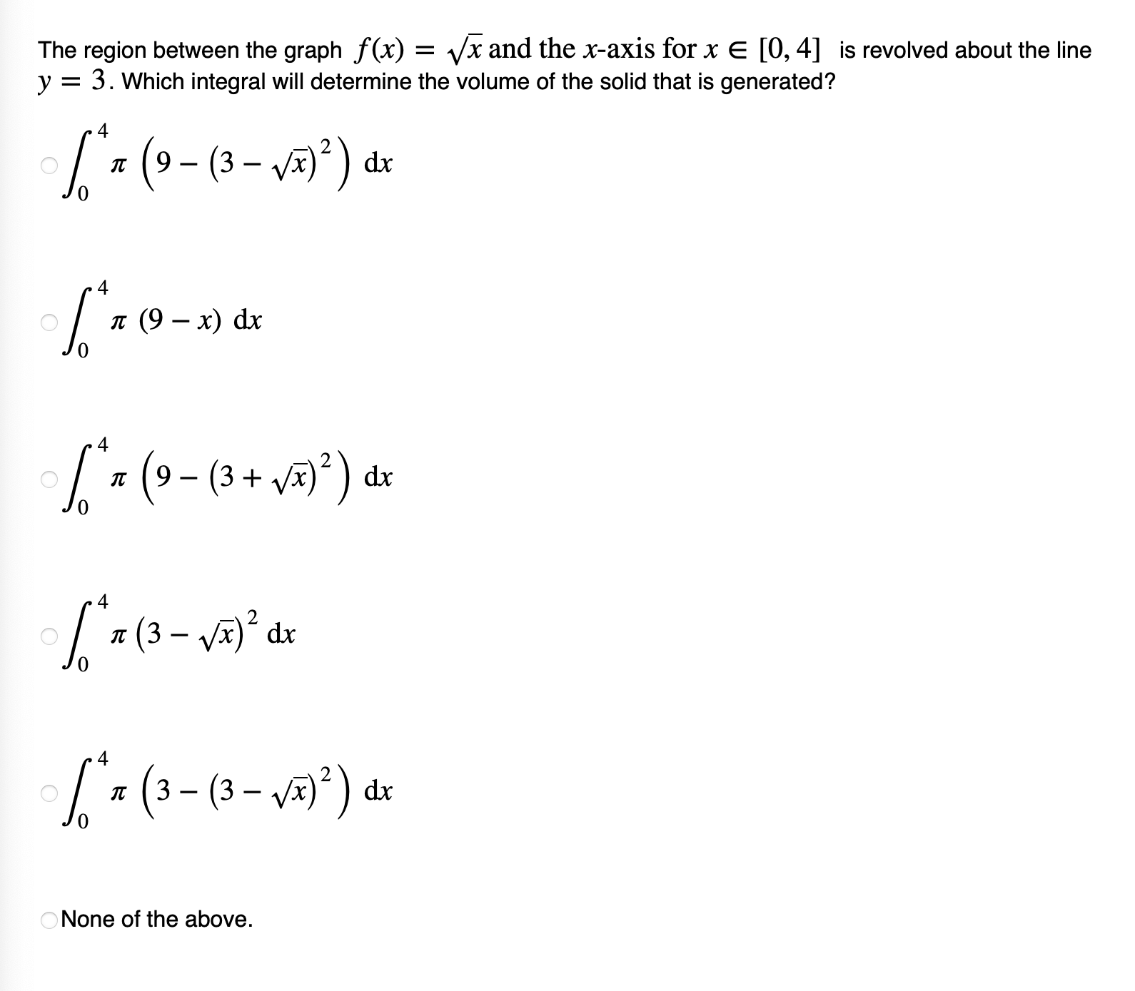Solved The region between the graph f(x)=x2 ﻿and the x-axis | Chegg.com
