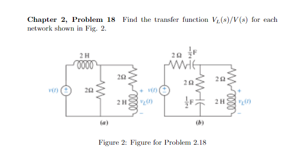 Solved Chapter 2, Problem 18 Find the transfer function | Chegg.com