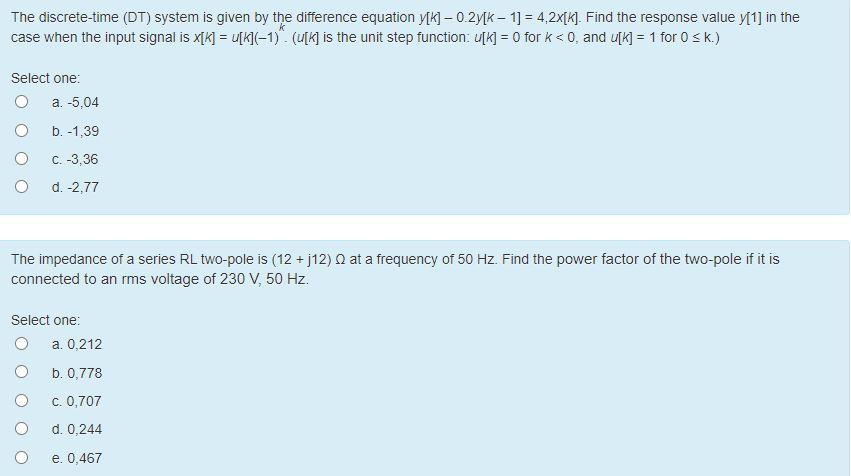 Solved The discrete-time (DT) system is given by the | Chegg.com