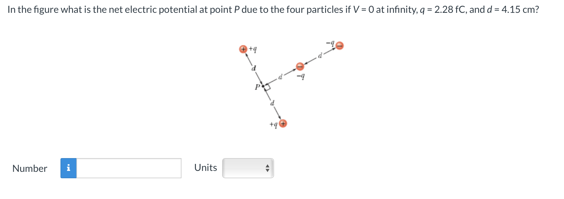 Solved In the figure what is the net electric potential at | Chegg.com