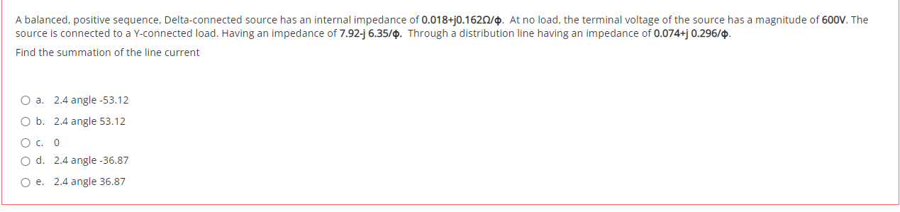 Solved A balanced, positive sequence, Delta-connected source | Chegg.com