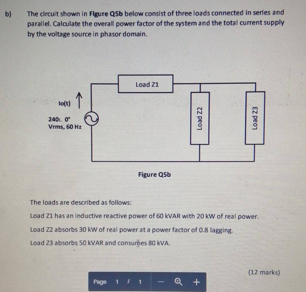 Solved b) The circuit shown in Figure Q5b below consist of | Chegg.com