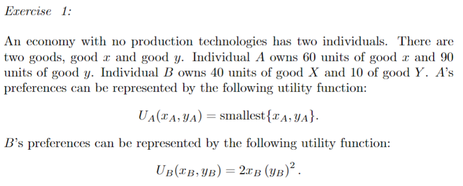 Solved For the Endowment Economy described in Exercise 1, | Chegg.com