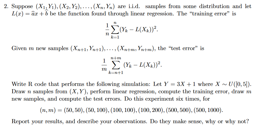 2. Suppose (X1,Y1),(X2,Y2),…,(Xn,Yn) are i.i.d. | Chegg.com
