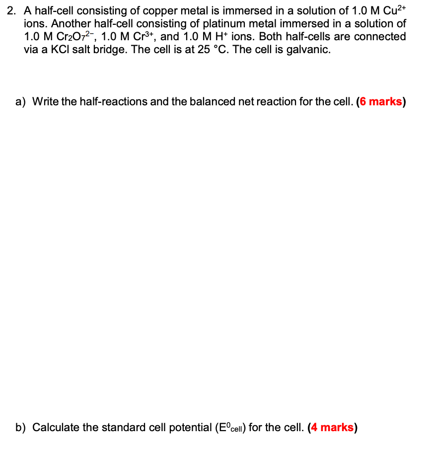 Solved 1a. Draw and label a schematic of the electrode | Chegg.com