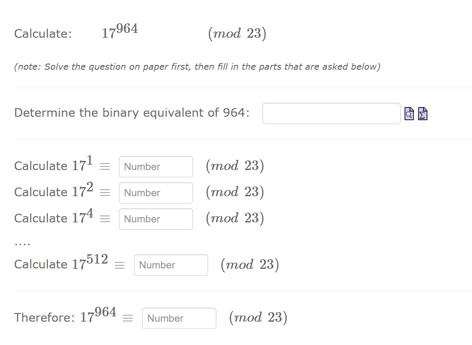 Solved Give the least possible nonnegative solution for the | Chegg.com