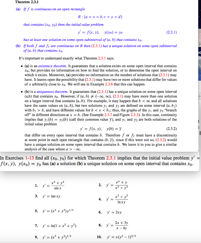 Solved Theorem 2.3.1 (a) Iff is continuous on an open | Chegg.com