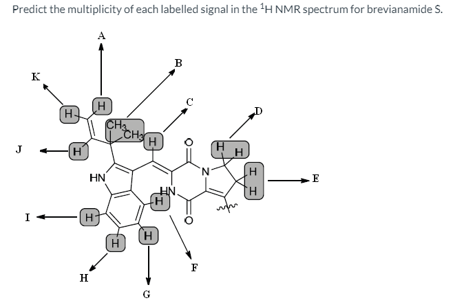 Solved Predict the multiplicity of each labelled signal in | Chegg.com