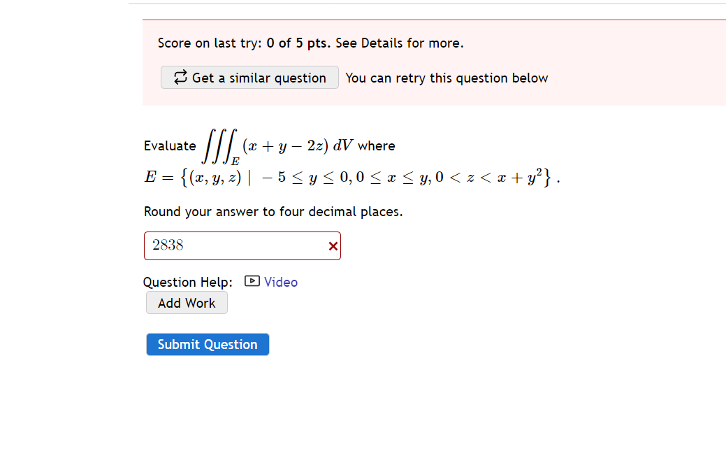 Solved Score on last try: 2 of 5 pts. See Details for more. | Chegg.com