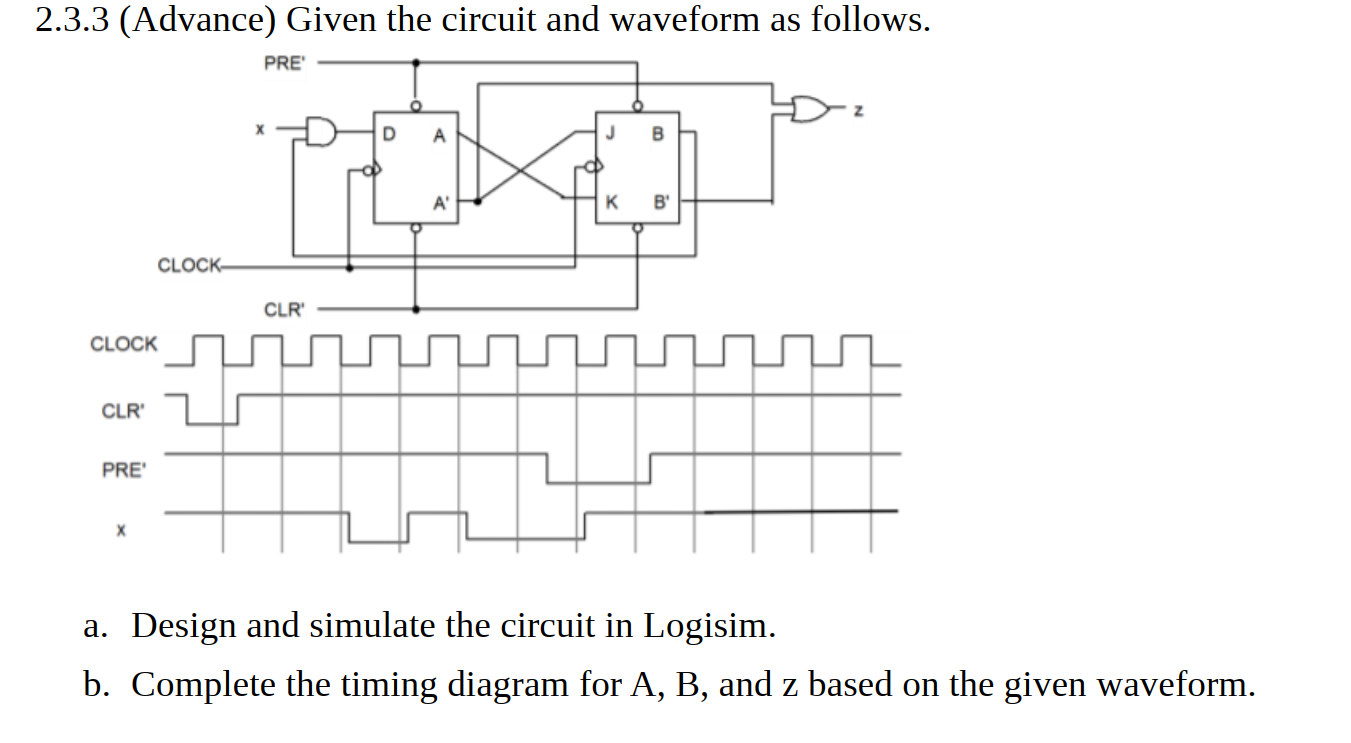 Solved 2.3.3 (Advance) Given the circuit and waveform as | Chegg.com